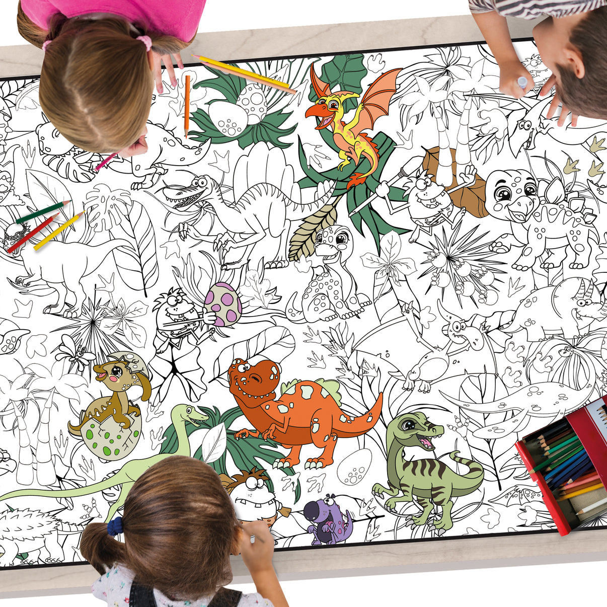 Classic Dinosaur Coloring Poster - Artistic Chaos