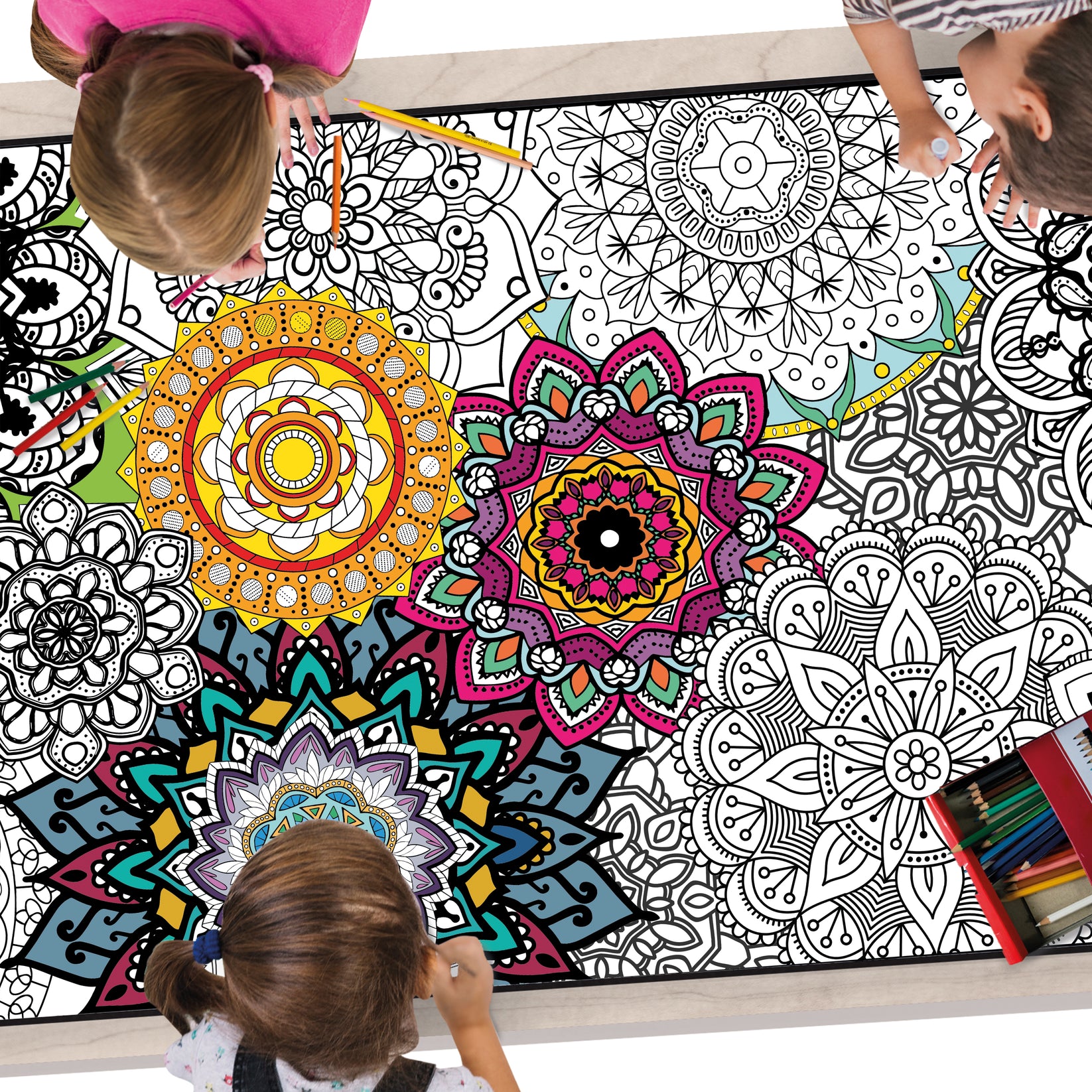 Classic Mandala Coloring Poster - Artistic Chaos