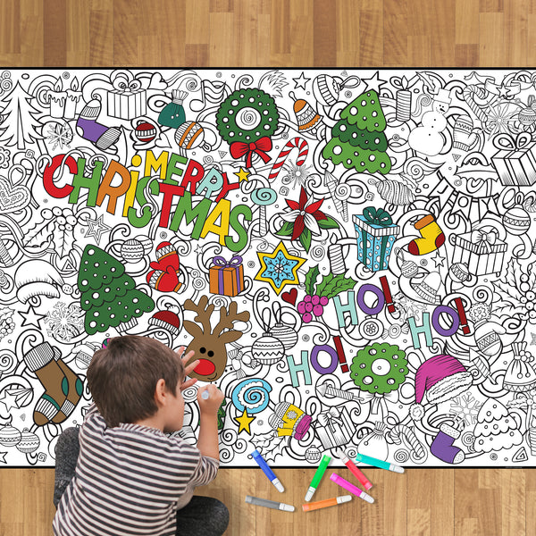Christmas Premium Giant Coloring Poster
