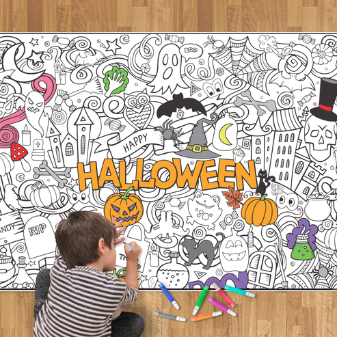 Premium Giant Halloween Coloring Poster