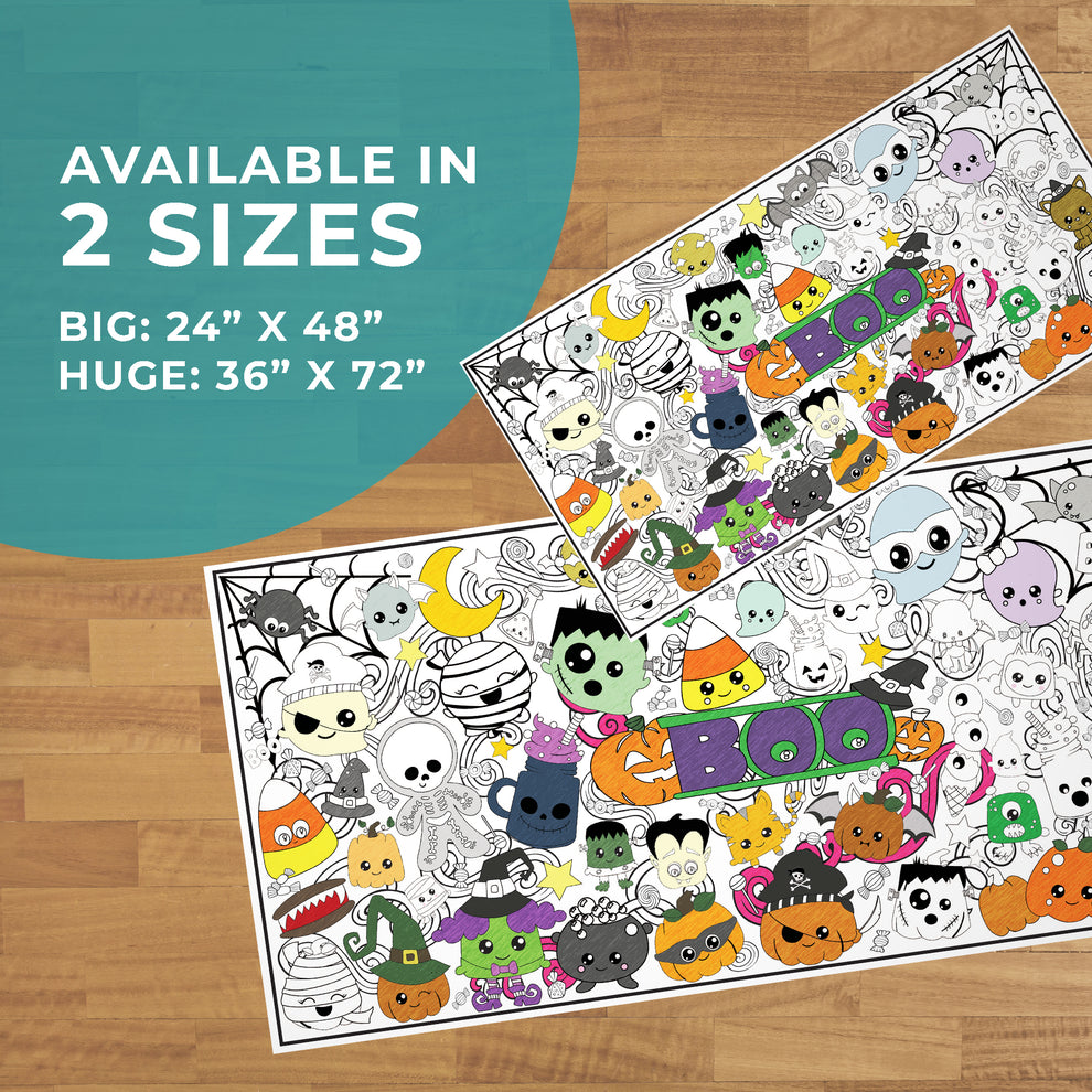 Halloween Coloring Poster – Artistic Chaos Ink