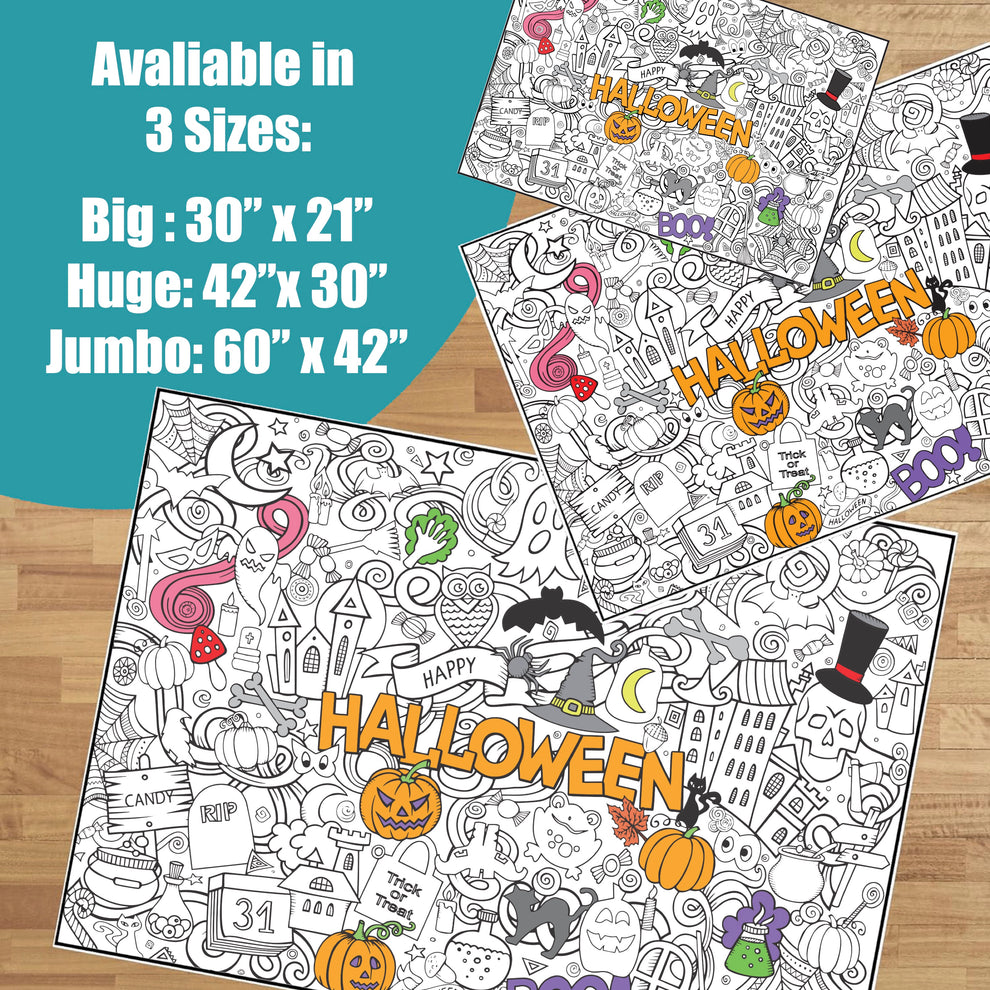 Halloween Premium Giant Coloring Poster