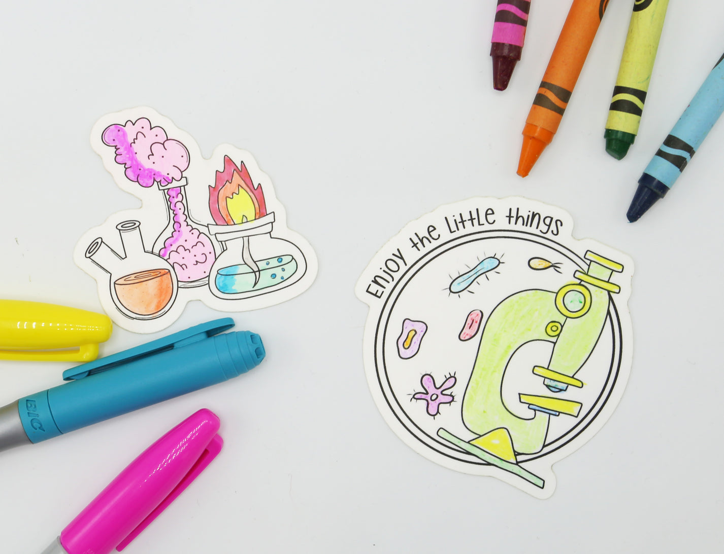 Laboratory Stickers Pack - U Color Lab Week Stack - Artistic Chaos