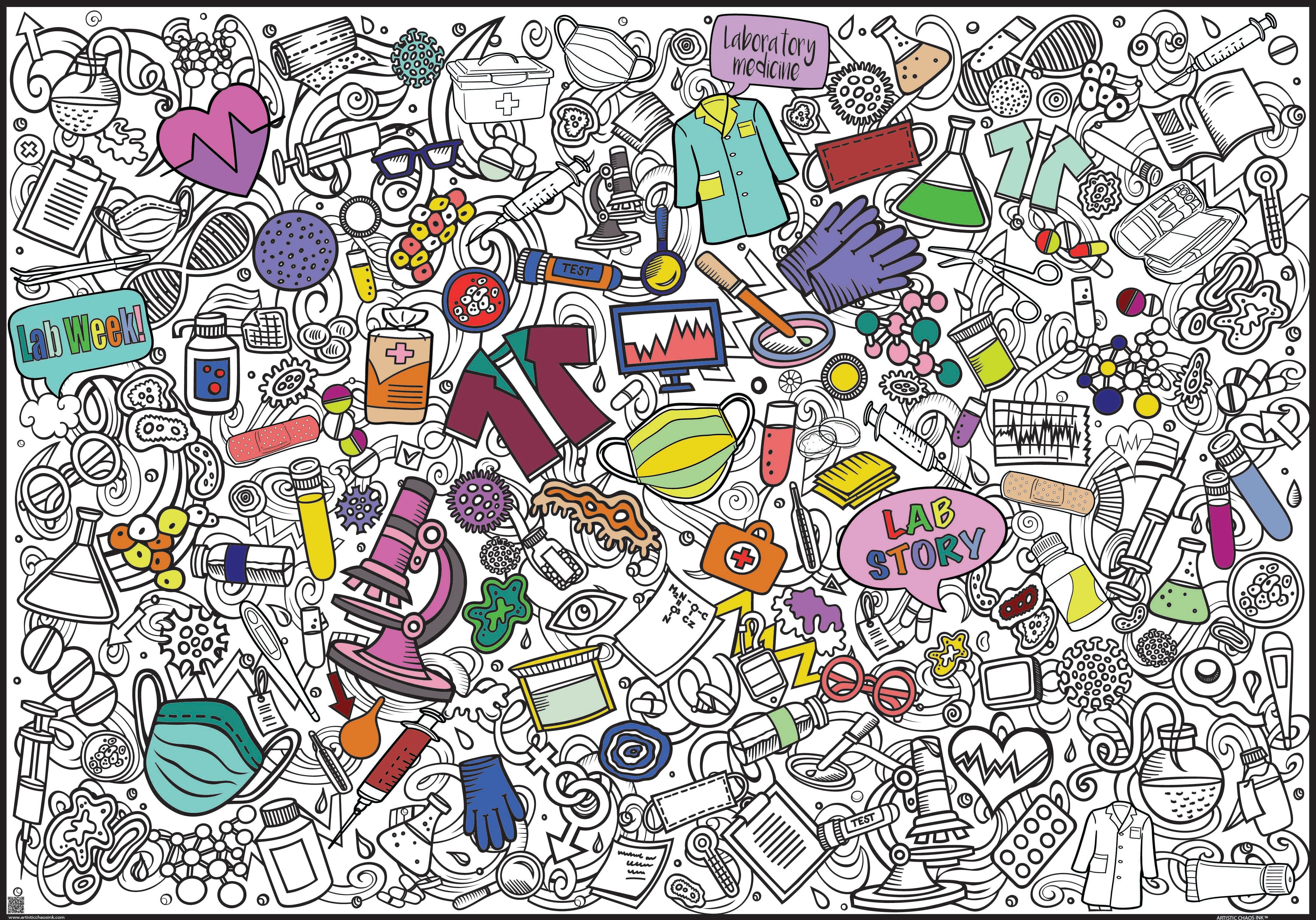 Lab Week Themes Coloring Posters - Artistic Chaos – Artistic Chaos Ink