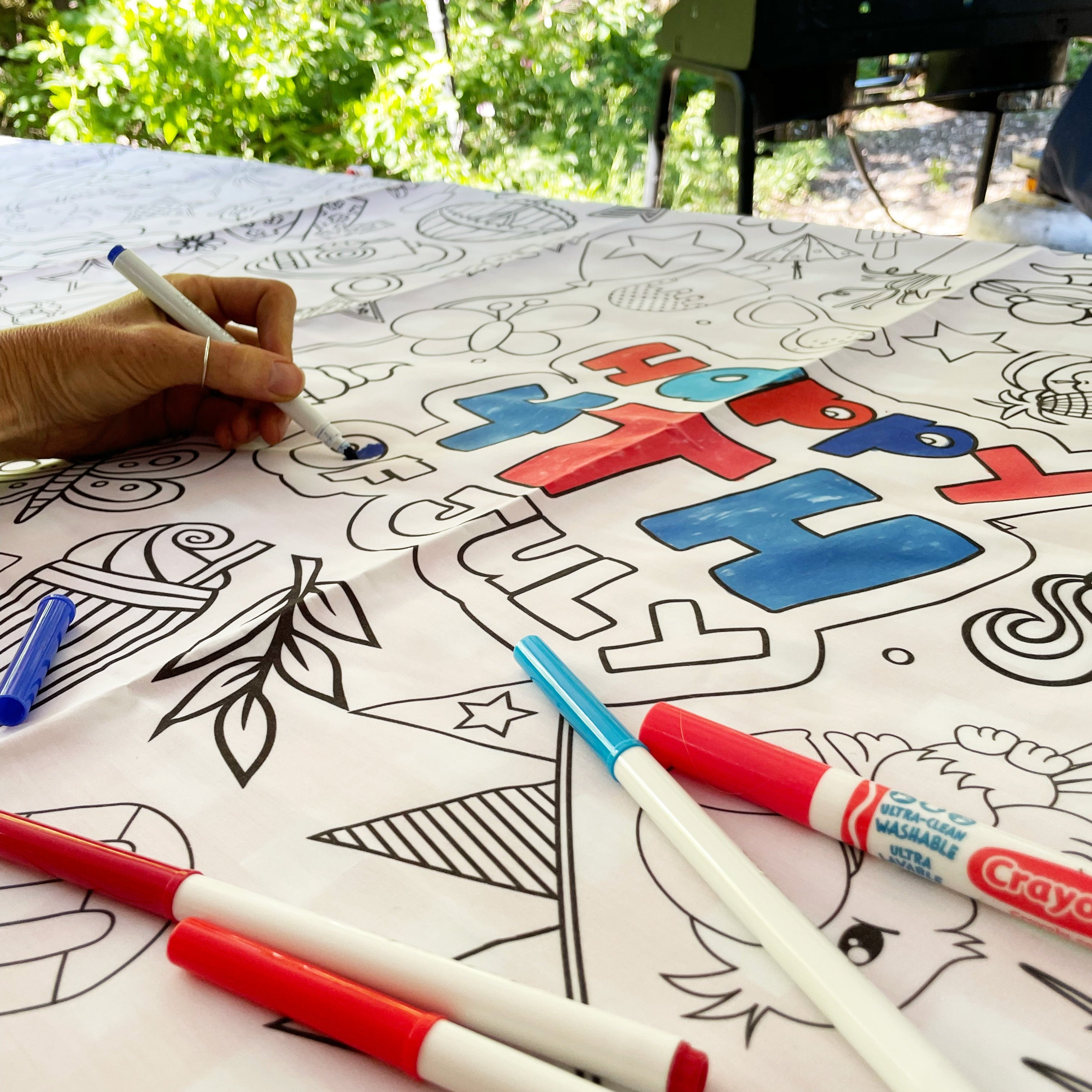 Reusable Fabric Coloring Tablecloths - Artistic Chaos – Artistic Chaos Ink