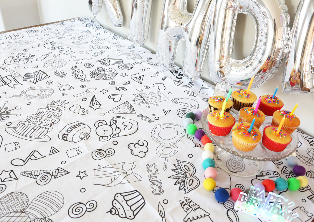 Reusable Fabric Coloring Tablecloths - Artistic Chaos