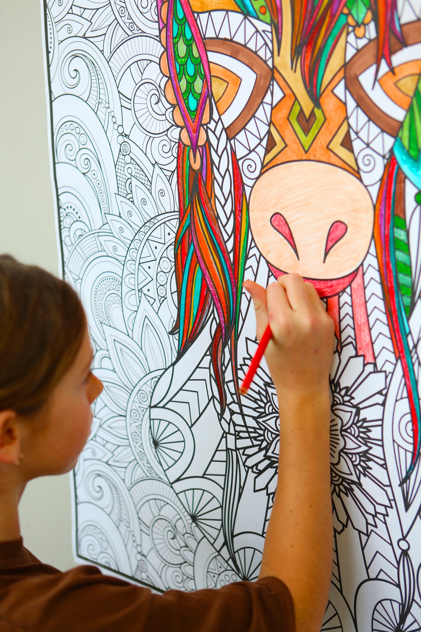 Unicorn Coloring Poster - Whimsical and Magical - Artistic Chaos