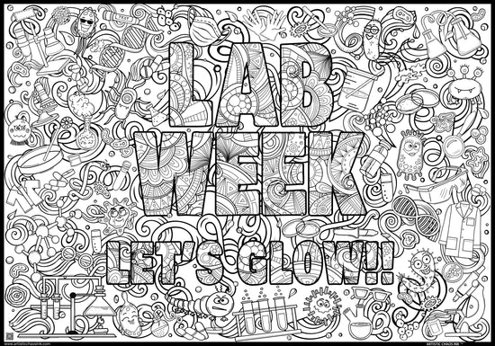 Lab Week 2025 Giant Premium Coloring Poster - Learning Science Lets Gl