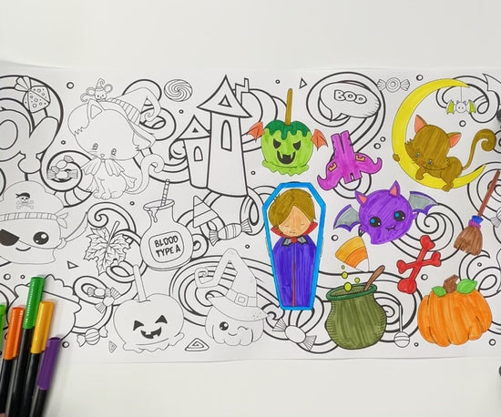 Halloween Coloring Roll - Artistic Chaos
