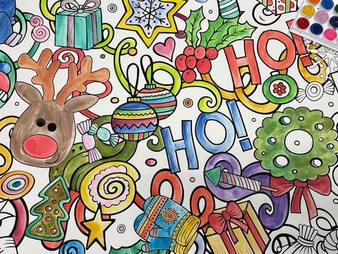 Christmas Premium Giant Coloring Poster